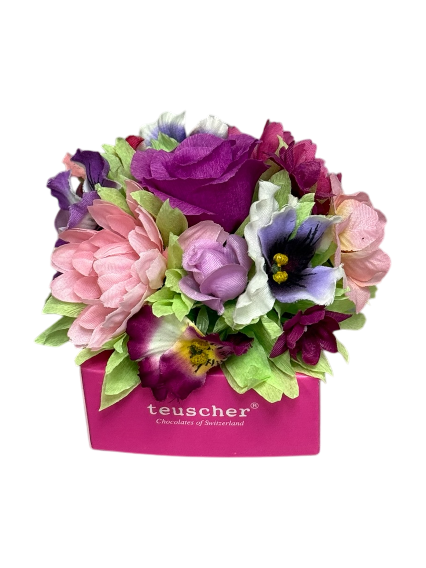 4 pieces Flowers pink Box | Teuscher Chocolates San Diego